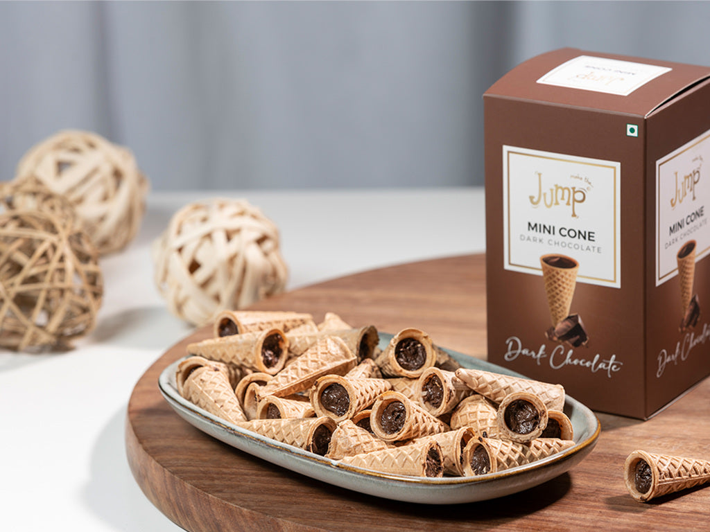 MINI CONES: DARK CHOCOLATE ( BOX OF 3 ) – makethejump